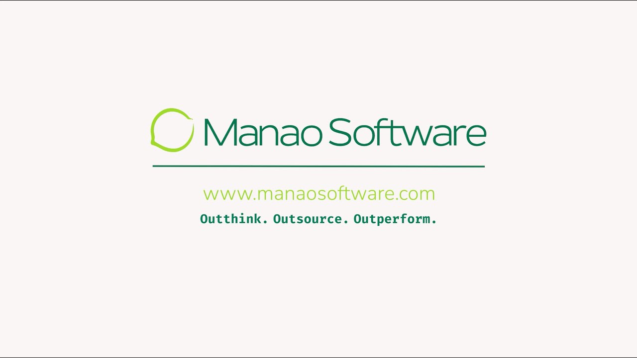 Manao Software. Outthink. Outsource. Outperform - YouTube