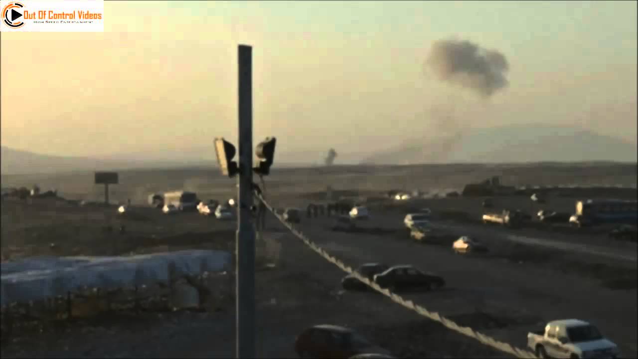 First video of US air strike aftermath in Northern Iraq - YouTube