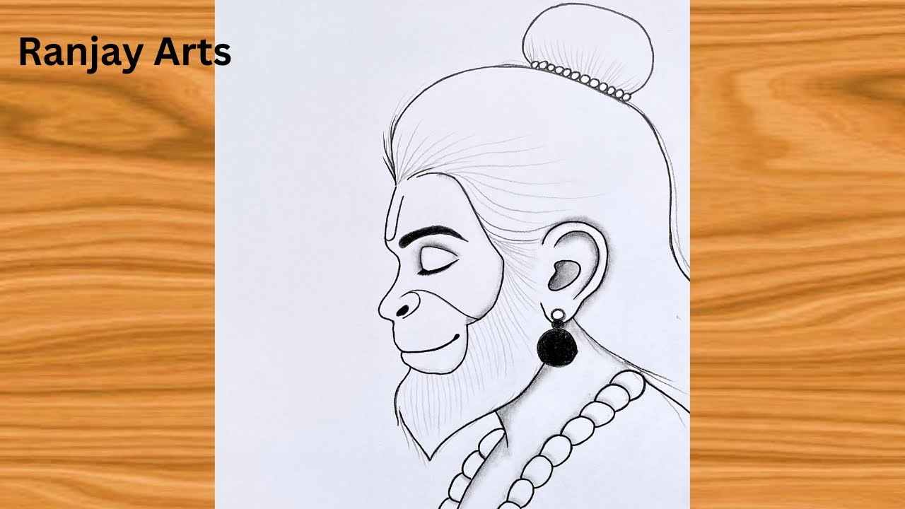 Bajrangbali Drawing | Easy Hanuman Ji Drawing | Chitra - YouTube