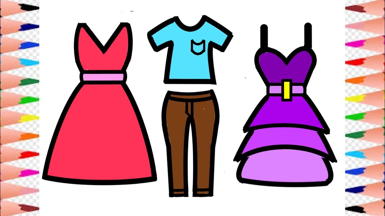 How to draw a Cute three clothes, easy and simple step by step - YouTube