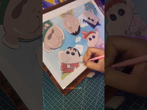 Shinchan and Nene Chan from Crayon shinchan drawing ✨