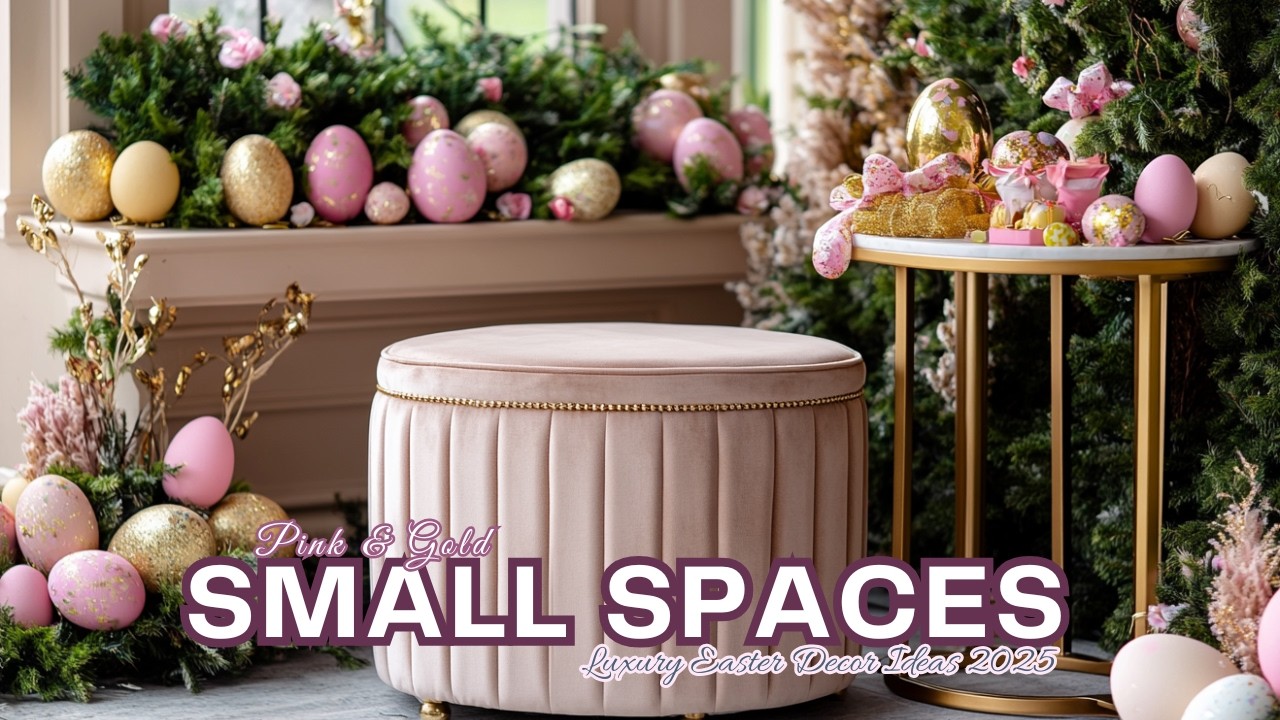 Luxury Easter Decor Ideas 2025 | Pink & Gold Elegance for Small Spaces ...