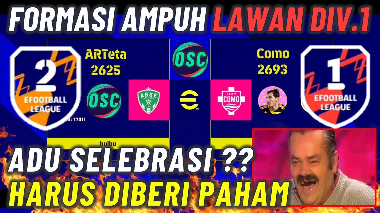 FORMASI AMPUH LAWAN DIVISI 1. ADU SELEBRASI DIVISI 2 VS DIVISI 1 ...
