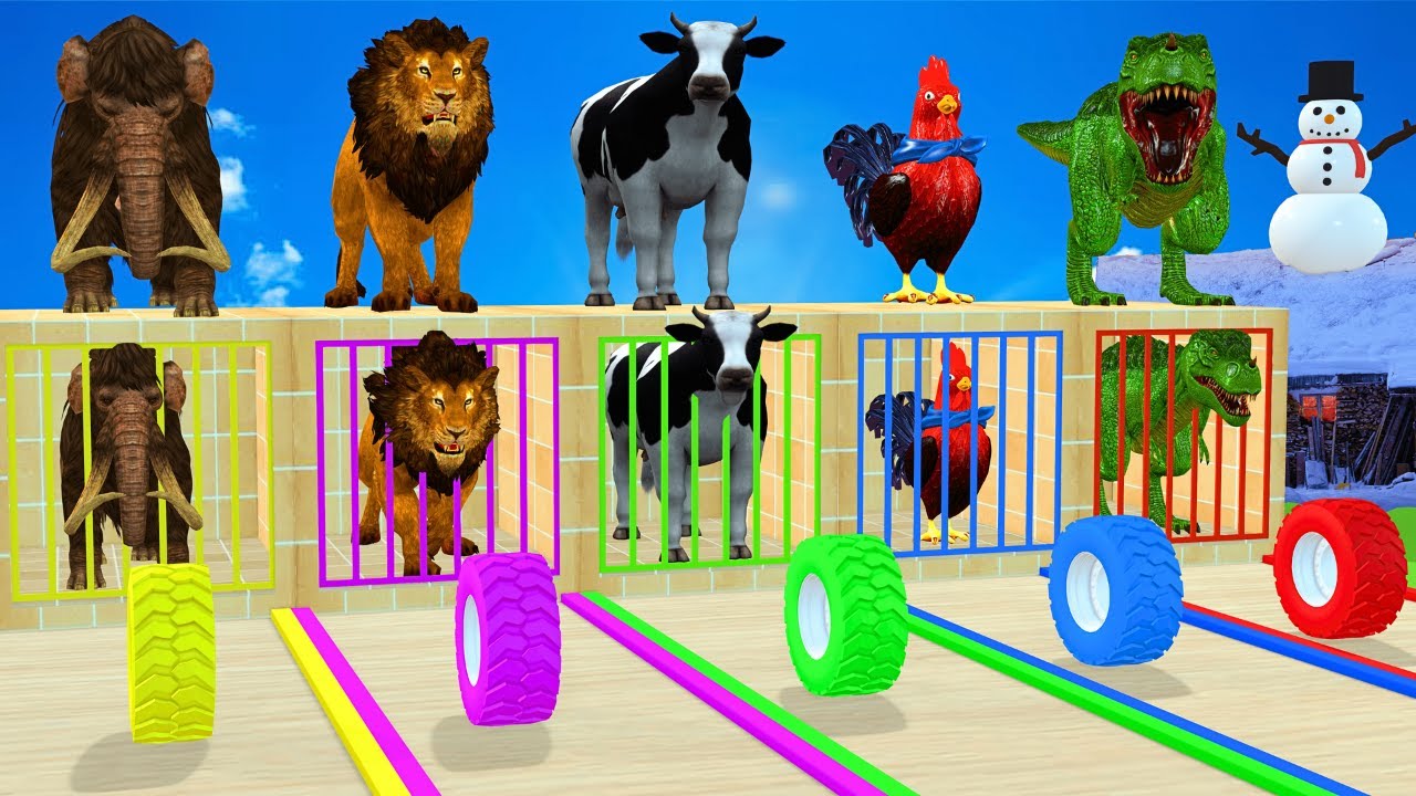 Cow Mammoth Elephant Dinosaur Magic box Guess The Right Door ESCAPE ...