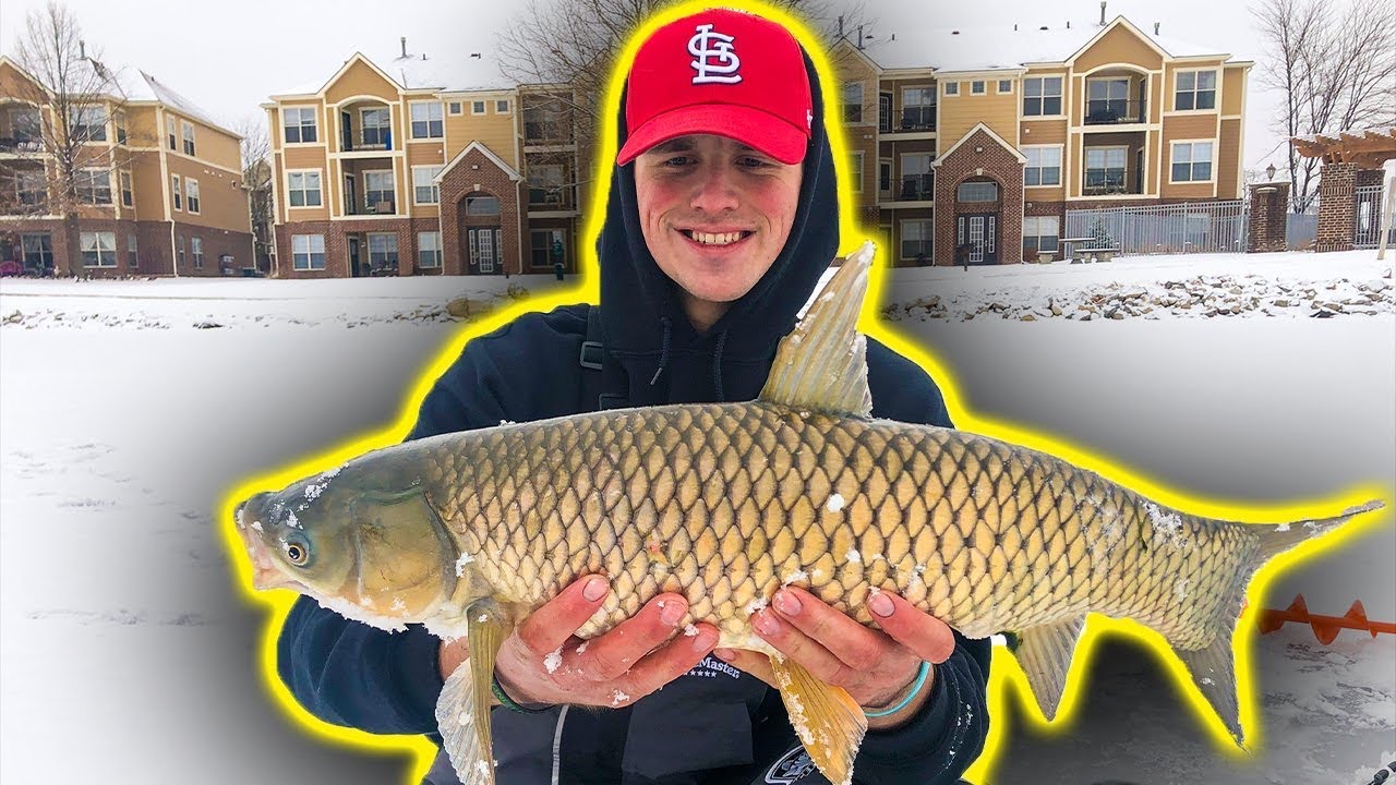 I Caught My BIGGEST Fish Through The Ice! (INSANE Fight) - YouTube