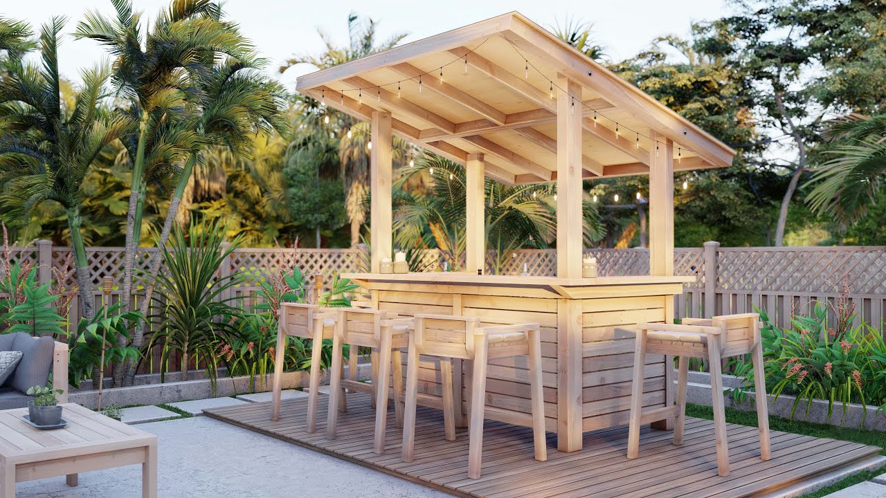 Get the party started with your own DIY wood bar! - YouTube