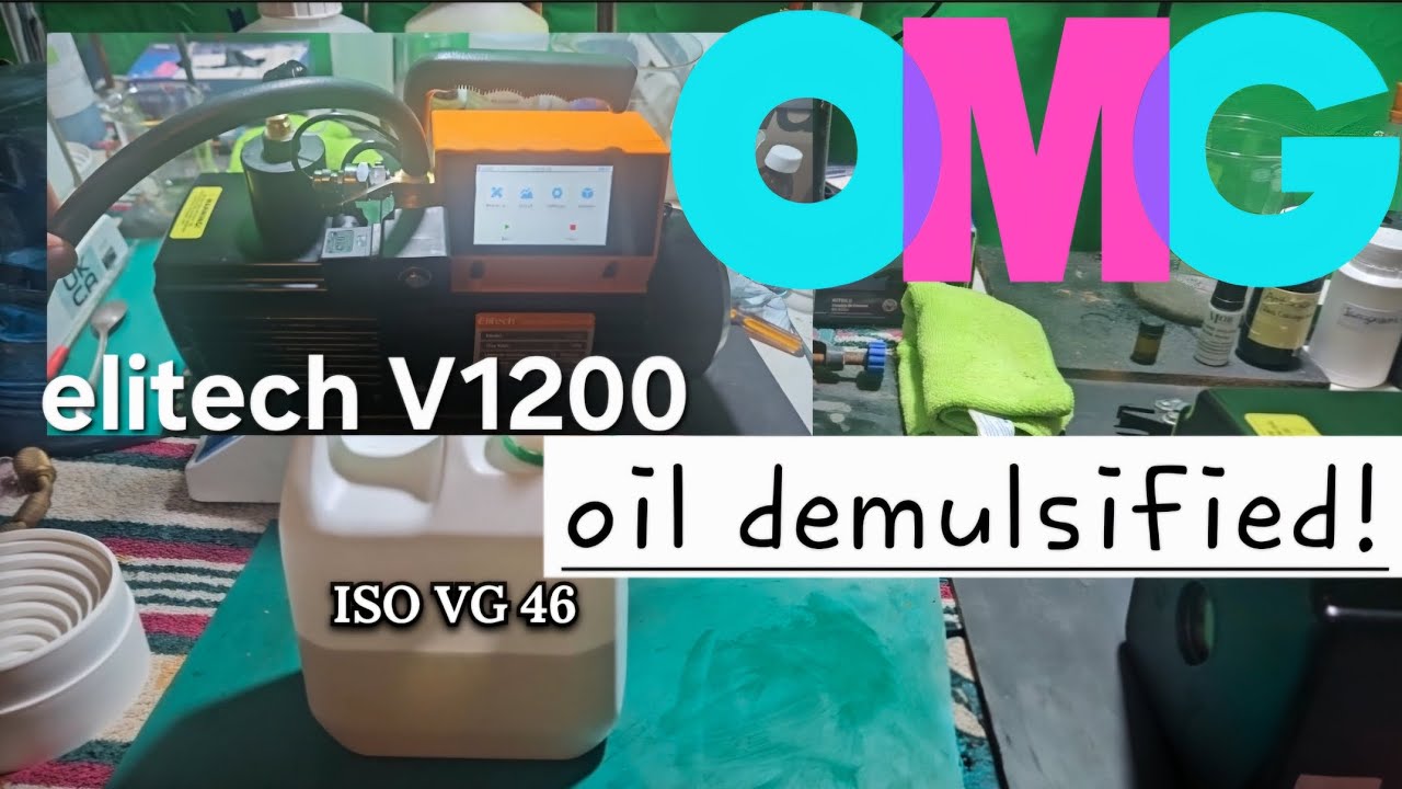 Elitech V1200 (regenerating emulsified compressor oil) - YouTube