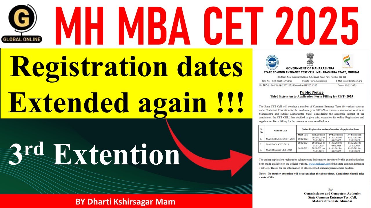 MAH MBA CET 2025 Exam Date Extended | New Update - YouTube