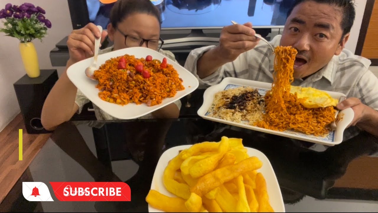 काईली काईलाको 3xspicy, black bean, dhungri Mukbang - YouTube