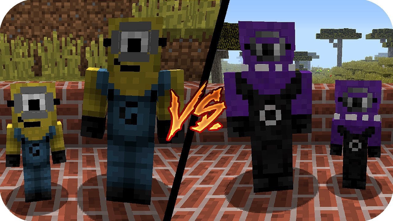 clan vs clan MINION VS MINION MALO - MINECRAFT BEBE AENH - YouTube