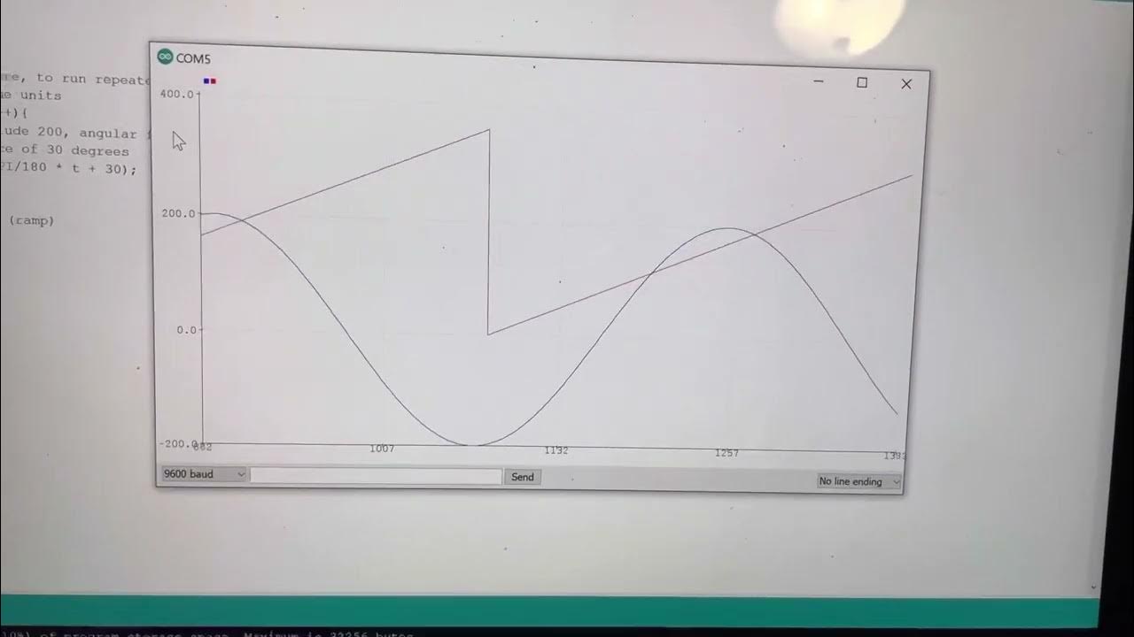 Ramp and Sine wave in Serial Plotter - YouTube