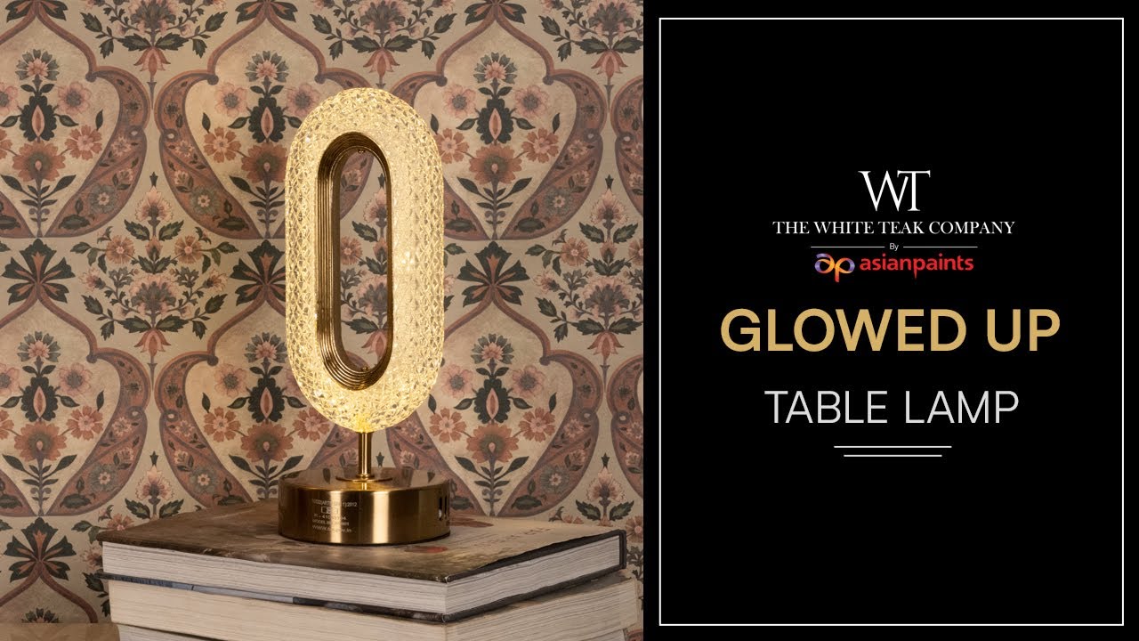Glowed Up Table Lamp | White Teak - YouTube