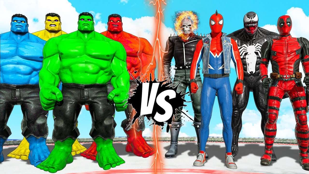 Punk Superheroes Team vs Hulk Army - EPIC BATTLE - YouTube