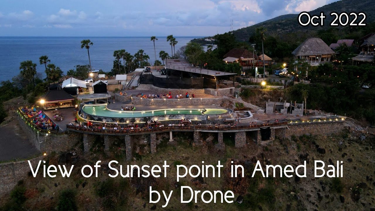 美しすぎ!! ドローンで夕暮れのアメッドのサンセットポイントを撮影! Beautiful, sunset point in amed bali ...