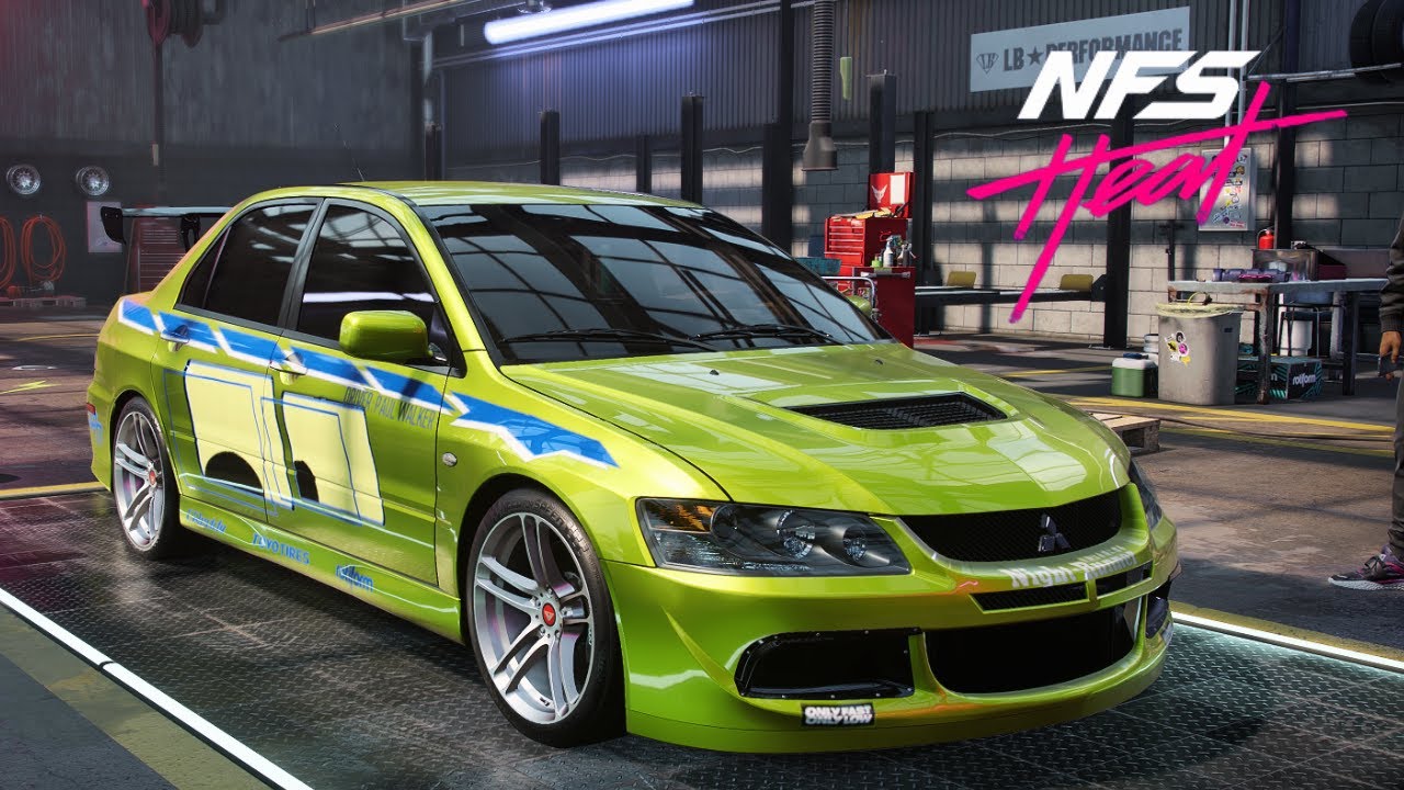 Need for Speed Heat - Brian's - Mitsubishi Lancer Evolution - YouTube