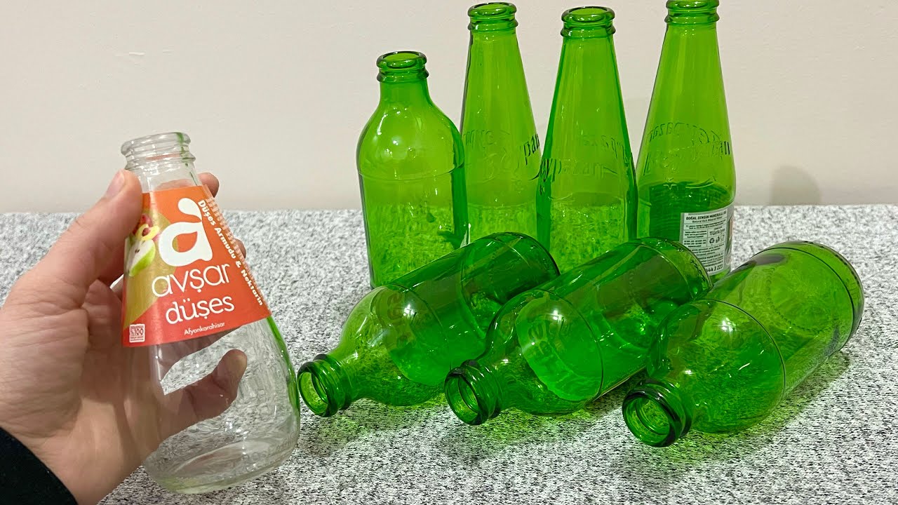 2 Great Ideas with Glass Soda Bottles! Recycle - YouTube