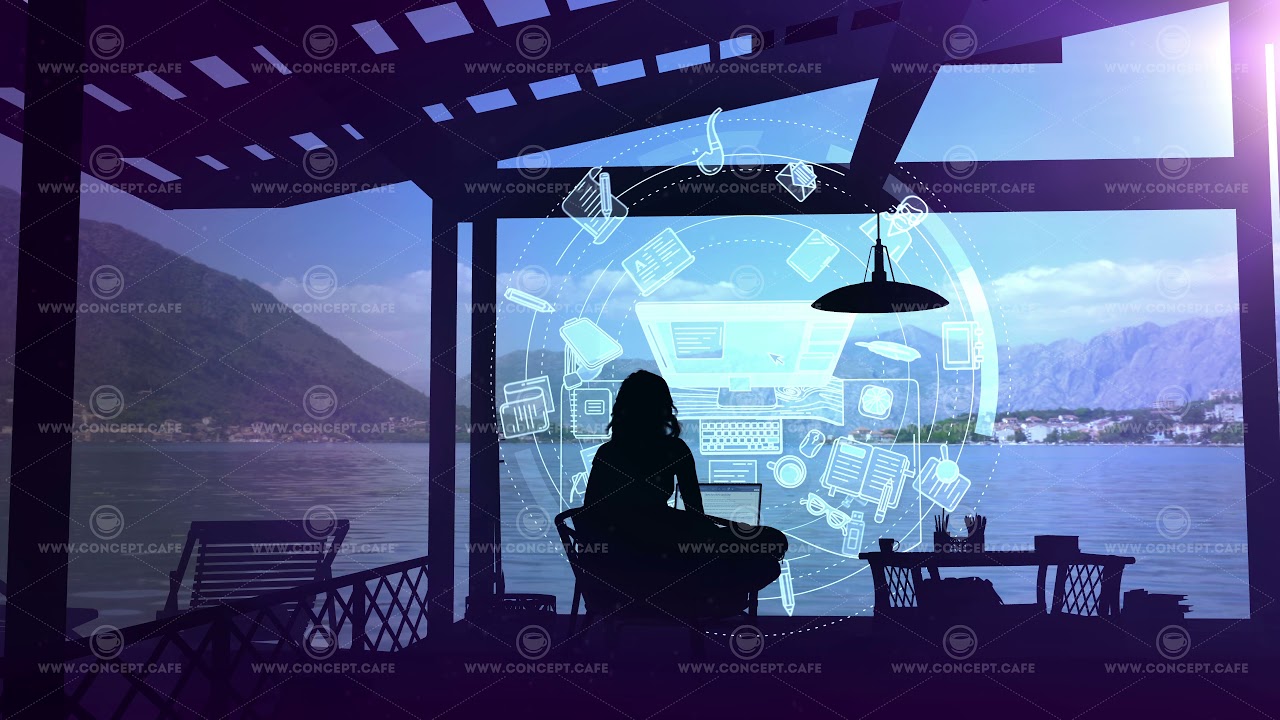 A writer works on a laptop after sunset. - YouTube