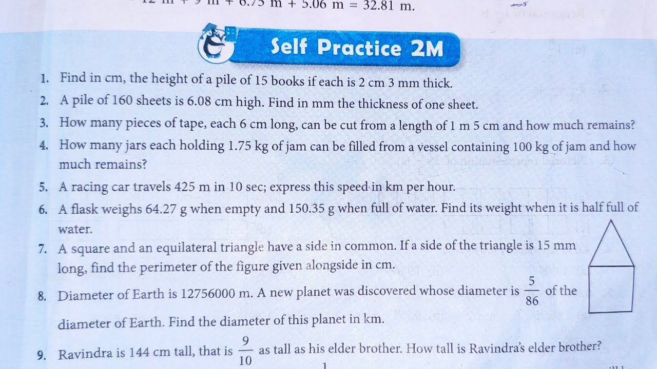 ex 2m | new learning composite mathematics class 7 self practice 2m ...