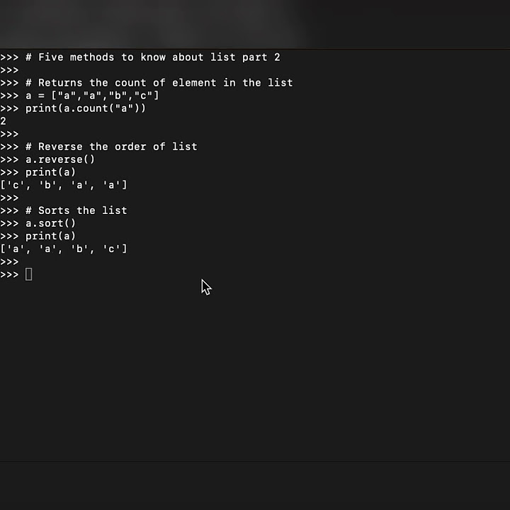 Python Things To Know About List Part 2 Shots Python Pythonprogramming Pythonforbeginners