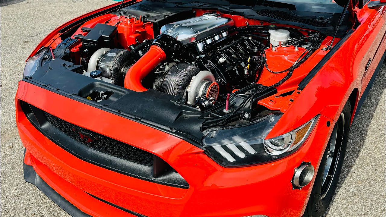 Twin Turbo Coyote first startup! - YouTube