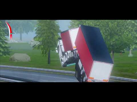 Double trailer transporting crash | Truckers of Europe 3 | over speed ...