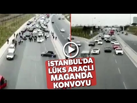 Otoyolda, Ultra Lüks Otomobilli Düğün Konvoyunda “Drift” Terörü