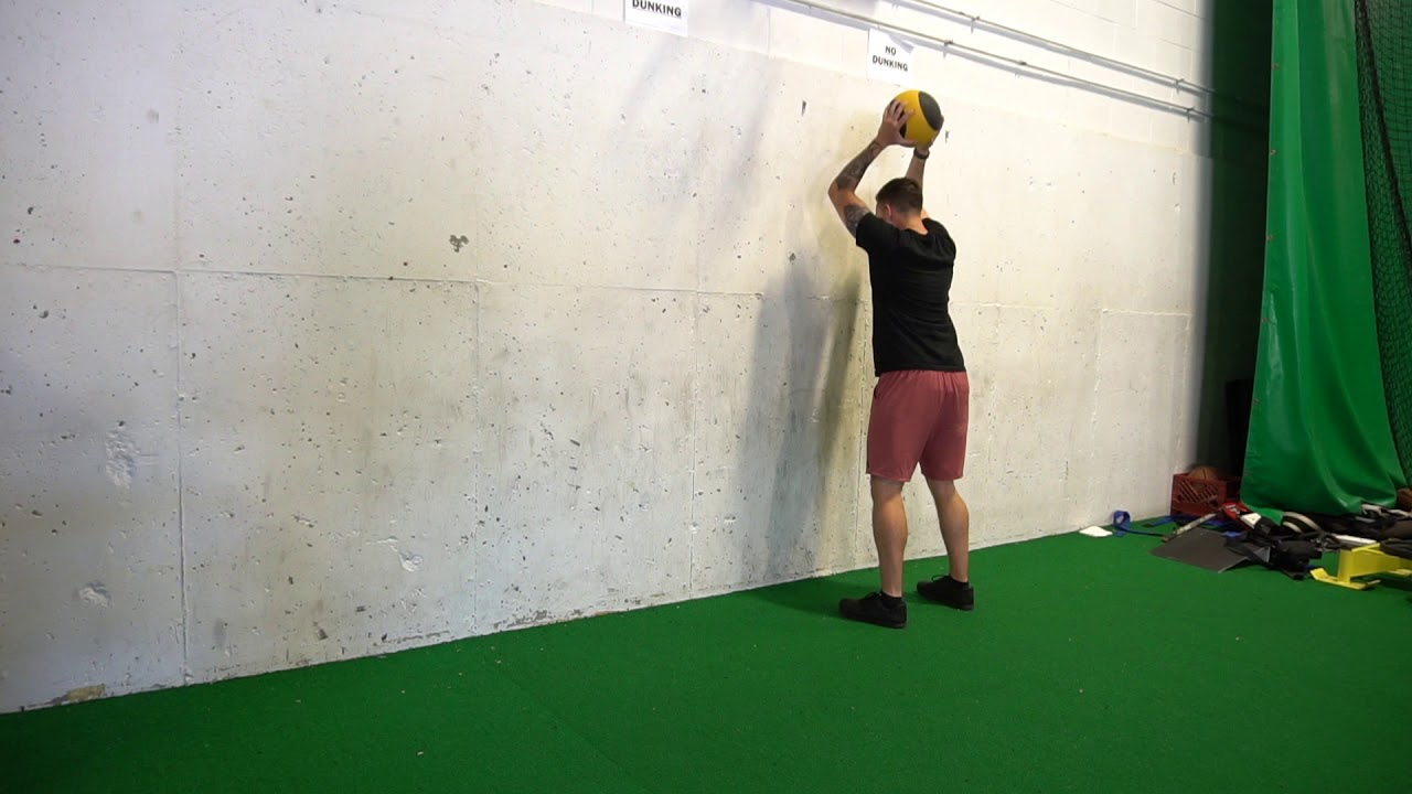 Med Ball Plyo Overhead Slam to Chest Pass - YouTube
