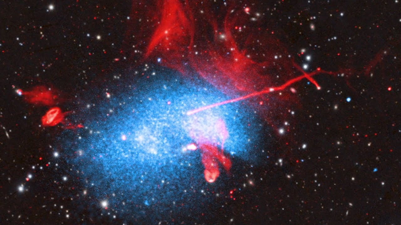 Telescopes 'paint' stunning view of galaxy cluster mashup with black ...