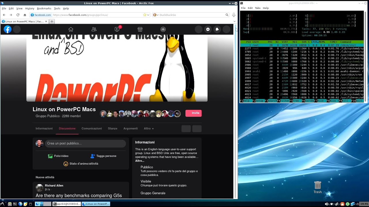 ArcticFox browser on PowerPC T2080 e6500 - YouTube