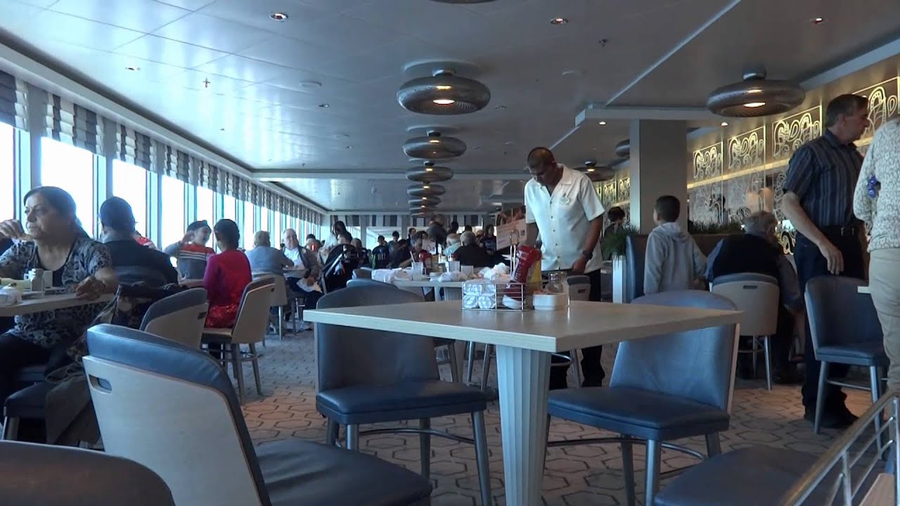 Norwegian Breakaway buffet seating area (Nov 2014) - YouTube