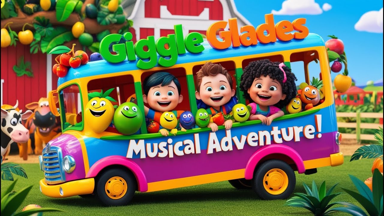 Wheels on the Bus, Fruits Song, Jungle Adventure & Old McDonald's Fun ...