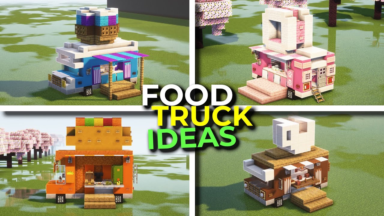 5 Food Truck Build Ideas In Minecraft - YouTube