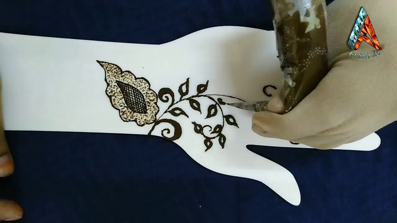 Latest Model henna design for beginners/ simple Arabic henna design ...