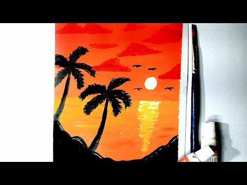 Beautiful Neture painting | acrilic painting with beautiful background ...