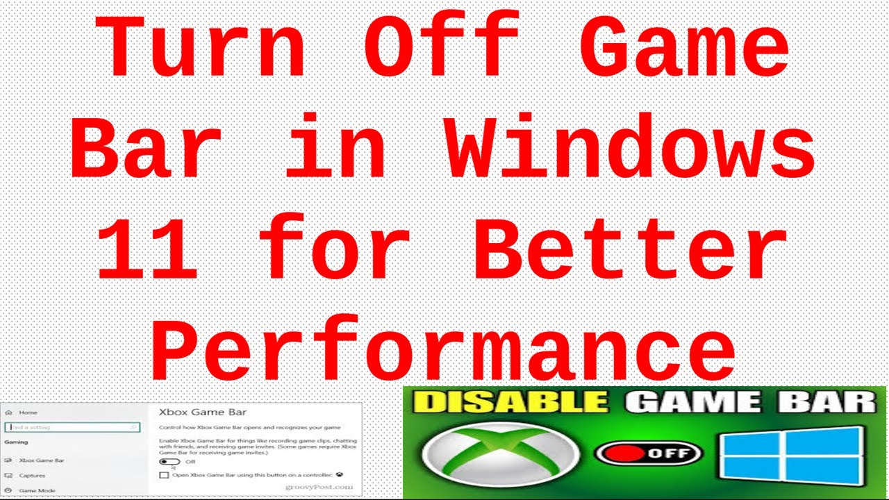 Turn Off Game Bar in Windows 11 for Better Performance - YouTube