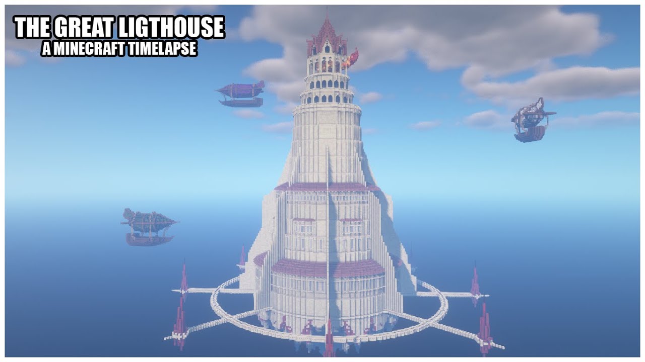 Minecraft Timelapse | A Floating Lighthouse - YouTube