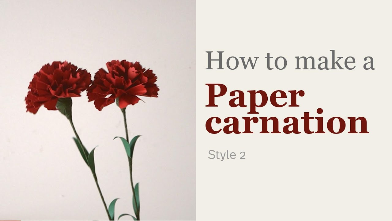How to make a paper carnations by Deaney Weaney Blooms - YouTube