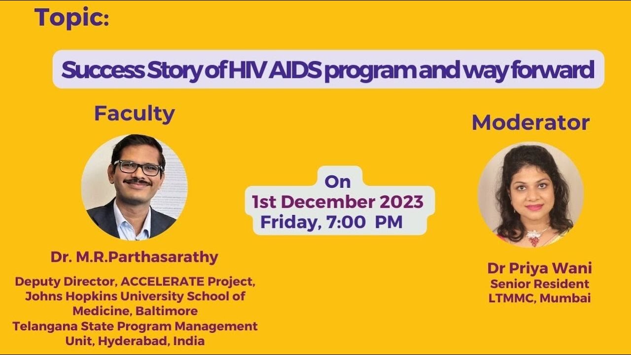 PG Lecture: Success Story of HIV AIDS program and way forward - YouTube