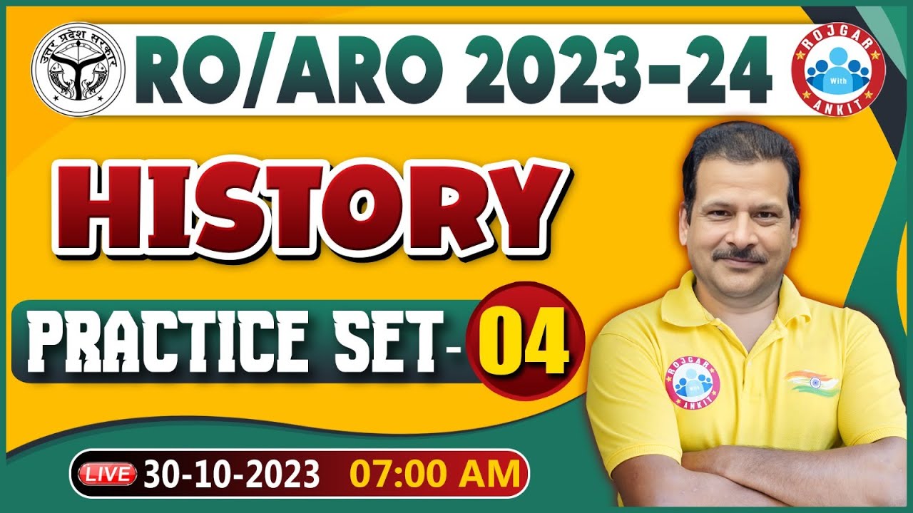 UPPSC RO/ARO 2023-24 | RO/ARO History Practice Set 04, RO/ARO History ...