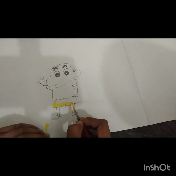 how to make shin-chan drawing - YouTube