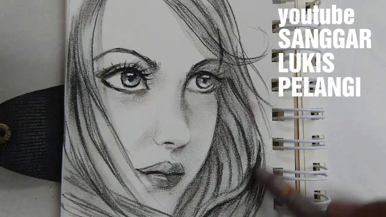 Tutorial minimalistic realistic face drawing | menggambar wajah ...