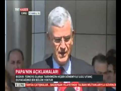 Bakan Bozkır'ın Papa Fransuva'nın 1915 Olayları Konusundaki İfadeleri Hakkındaki Açıklaması
