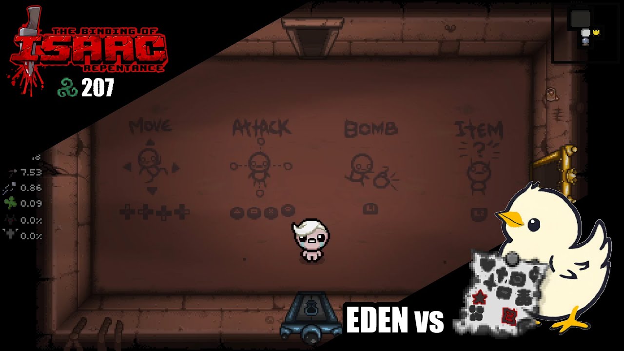 The Binding of Isaac E207 : Eden vs Boss rush + The Beast - YouTube