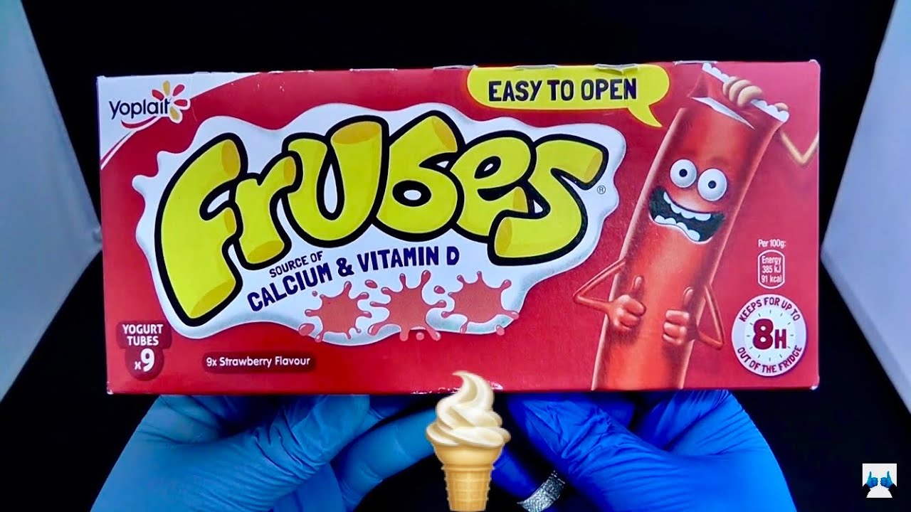 FRUBES STRAWBERRY YOGURT TUBES REVIEW TASTE TEST EATING TRYING HOW TO ...