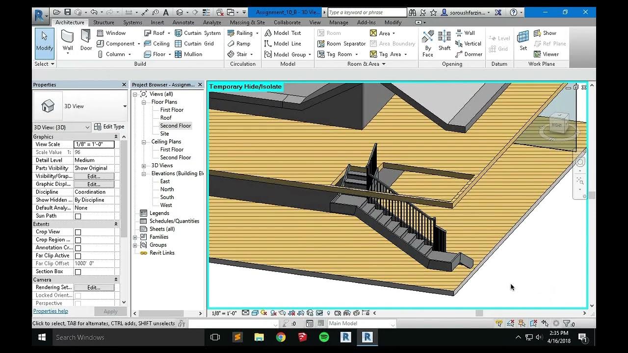 Revit Tutorial 3 | Class 12 | Floor Opening Railings - YouTube