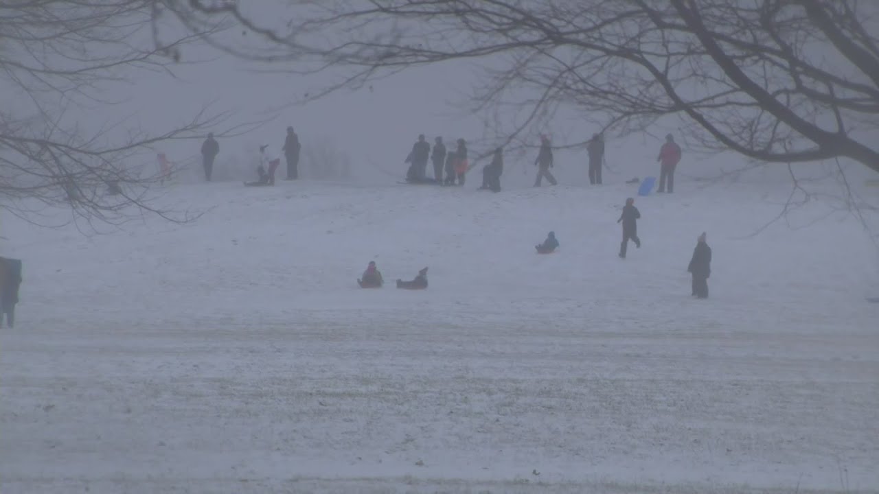 Snow And Cold Don't Keep Kids Away As They Go Sledding At Montrose ...