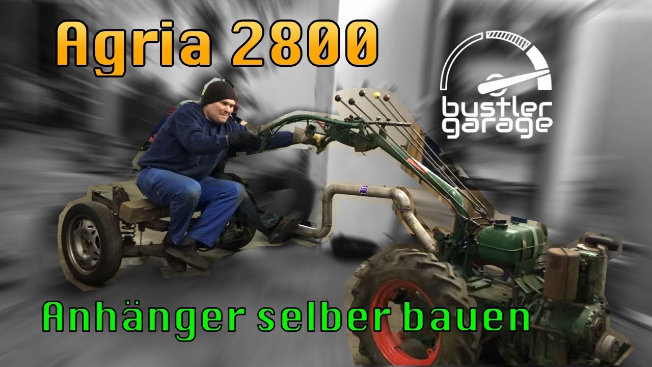 Agria 2800 | Anhängerbau aus einer Smart Hinterachse - YouTube