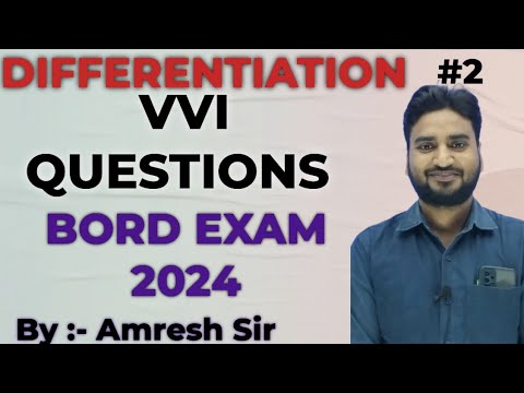 Differentiation Important Questions Class 12th!! Differentiation ...