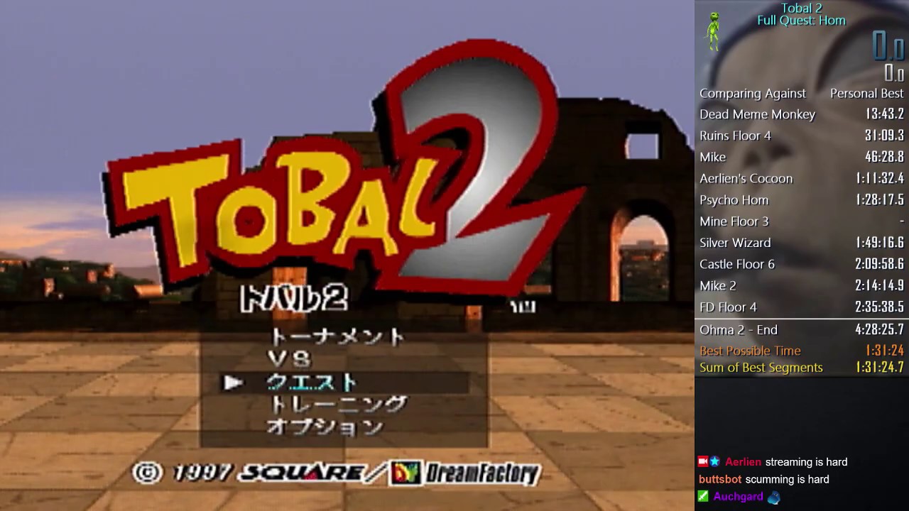 Tobal 2 Full Quest Single Segment 2:19:18 (トバル2 RTA) - YouTube