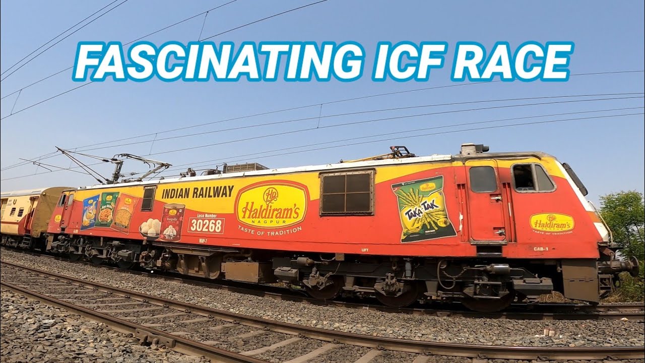 ICF RAKES RUNNING CENTRAL RAILWAY AT NAGPUR - YouTube